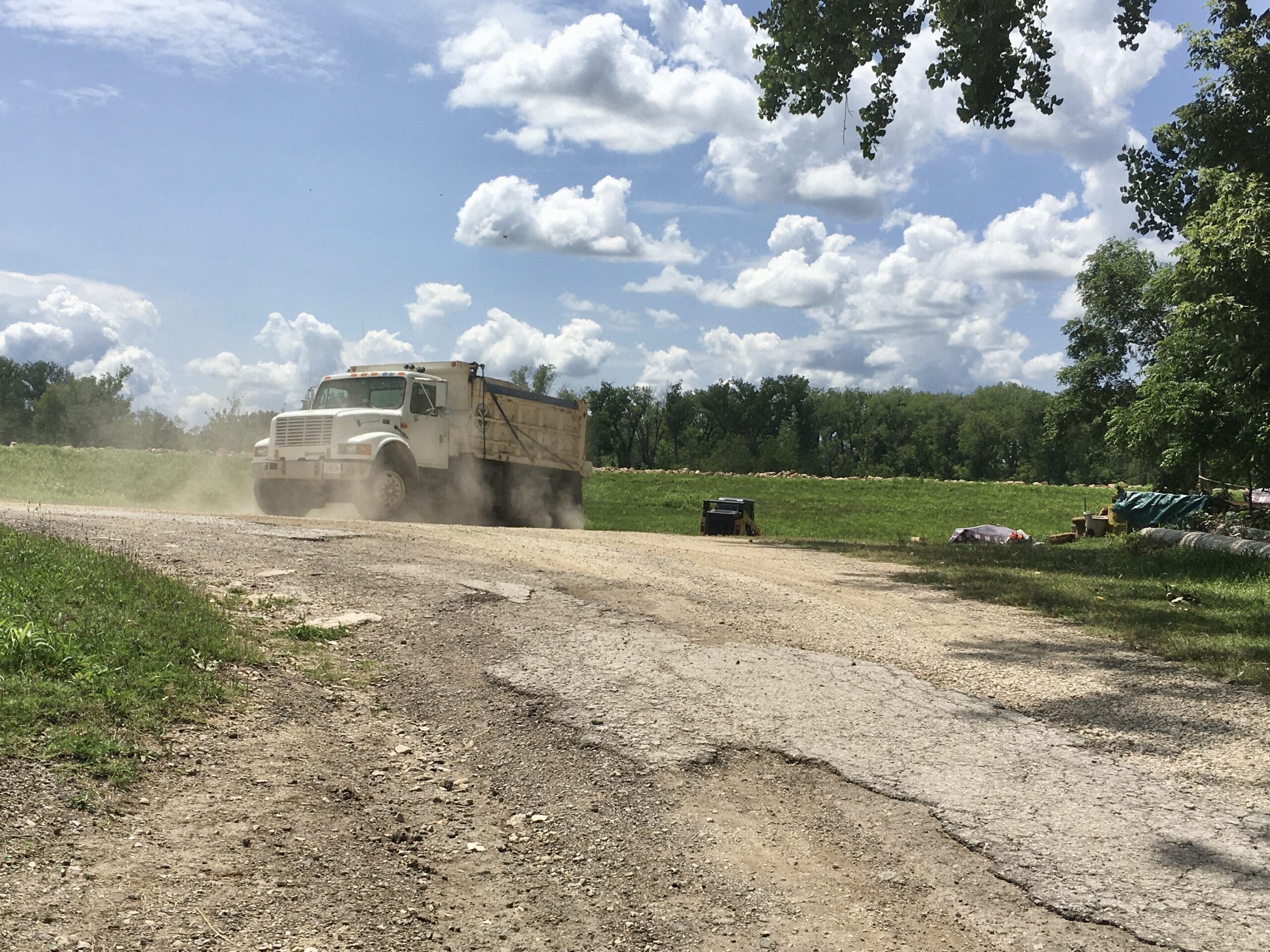 City of Lawrence building new temporary road to homeless camp in North ...